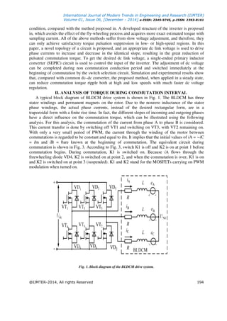 Fuzzy logic Control & Minimizing Commutation Torque Ripple for Brushless DC Motor Based on SEPIC ...