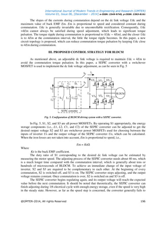 Fuzzy logic Control & Minimizing Commutation Torque Ripple for Brushless DC Motor Based on SEPIC ...