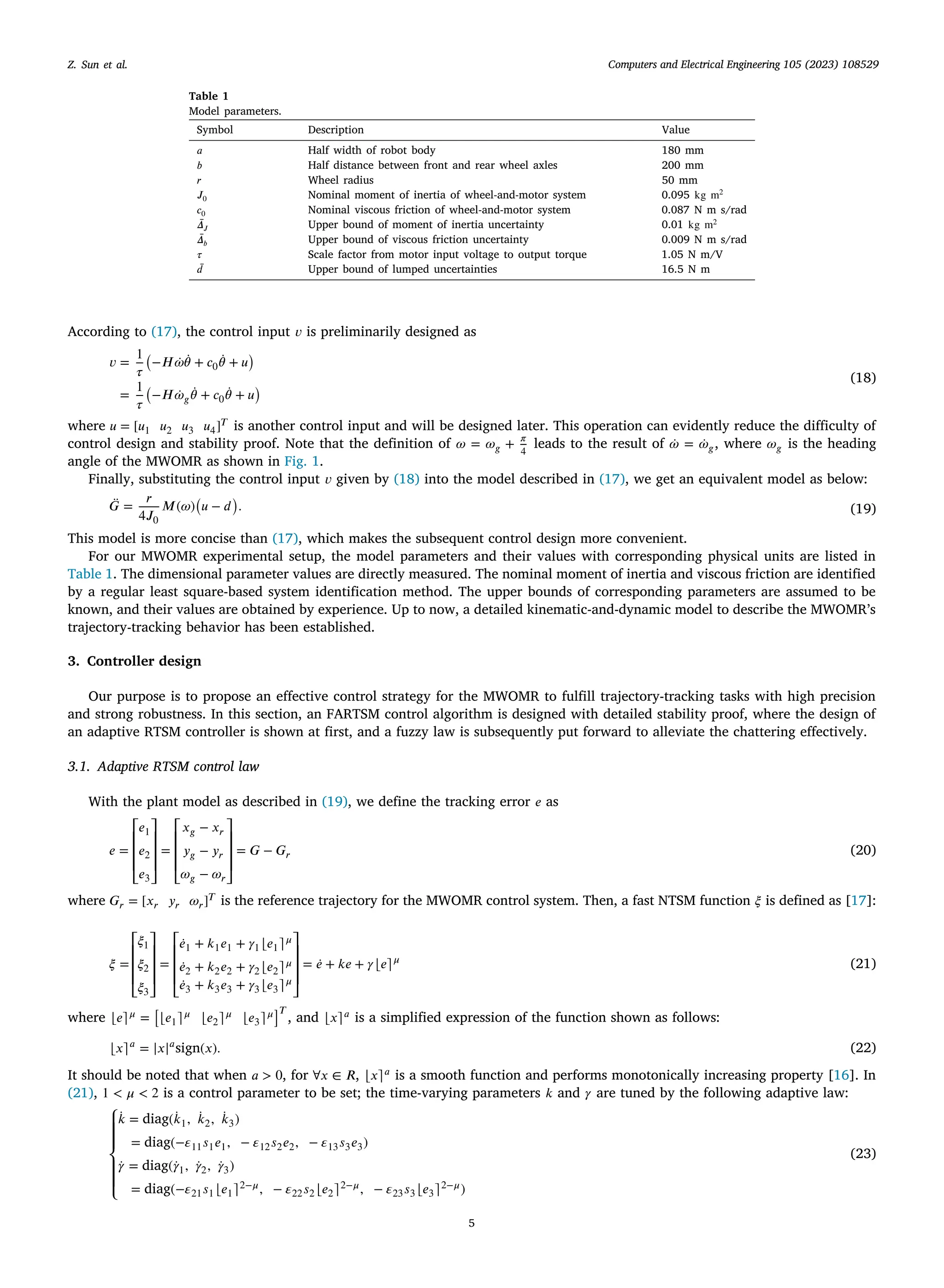 Fuzzy Adaptive Recursive Terminal Sliding Mode Control For An