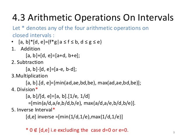 Fuzzy Arithmetic 