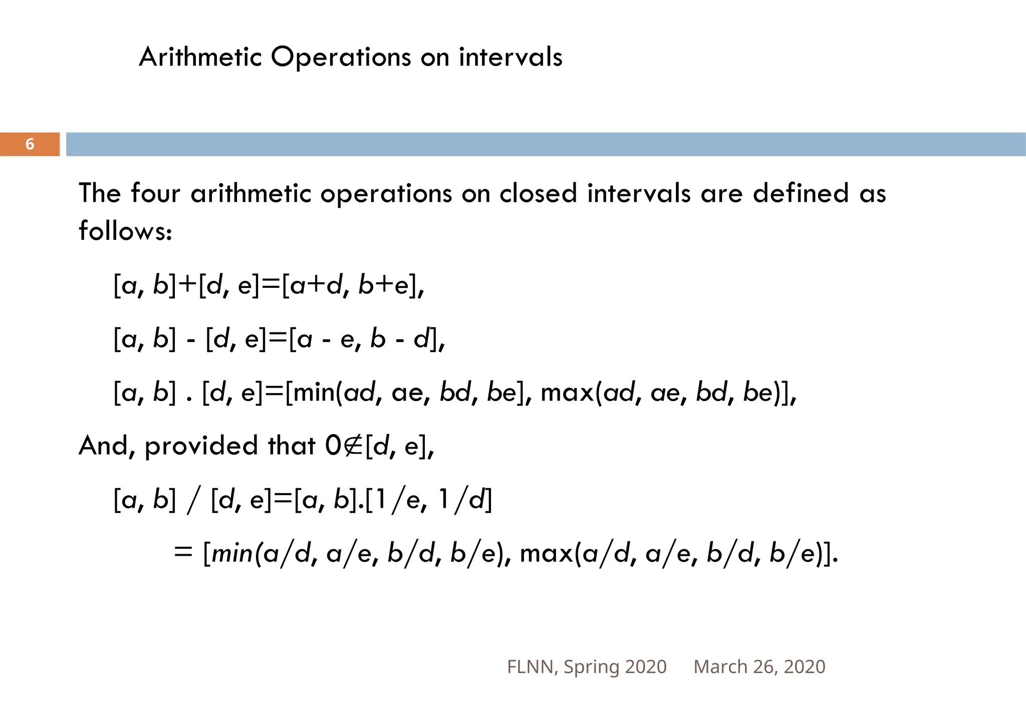 Fuzzy Arithmetic Operations Over Set Theory Ppt