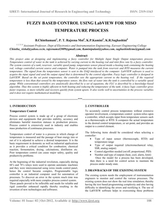 Fuzzy based control using lab view for miso temperature process | PDF