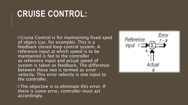 Fuzzy based cruise control | PPTX