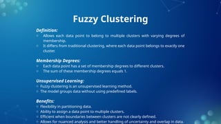 Fuzzy Clustering & Fuzzy Classification Method | PPTX