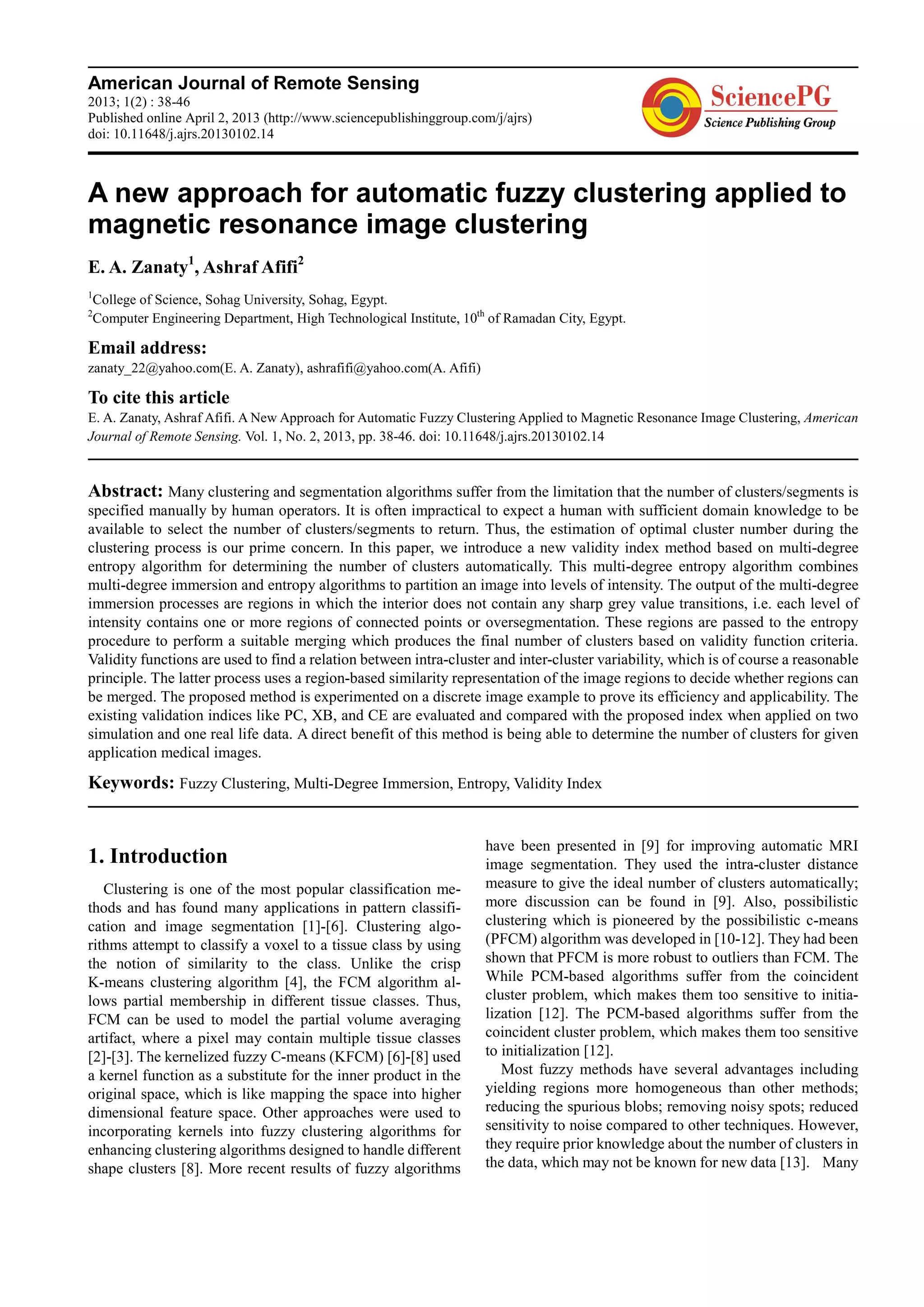 Fuzzy clustering1 | PDF