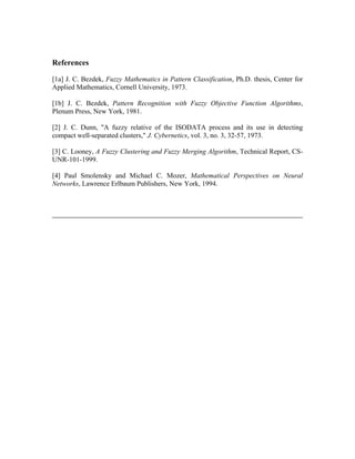 Fuzzy clustering and merging | PDF