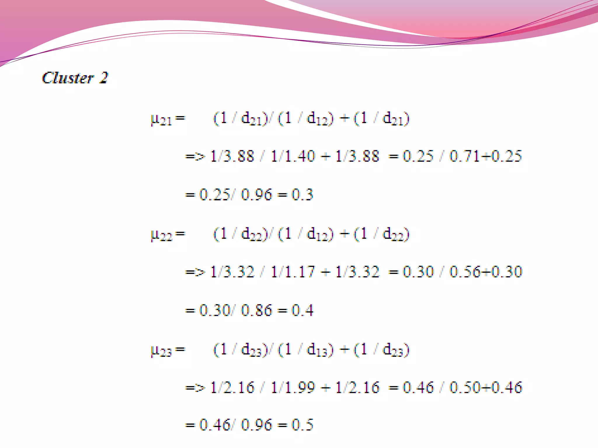 Fuzzy c means manual work | PPTX