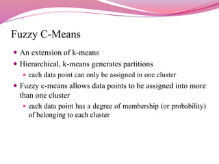 Fuzzy c means manual work | PPTX