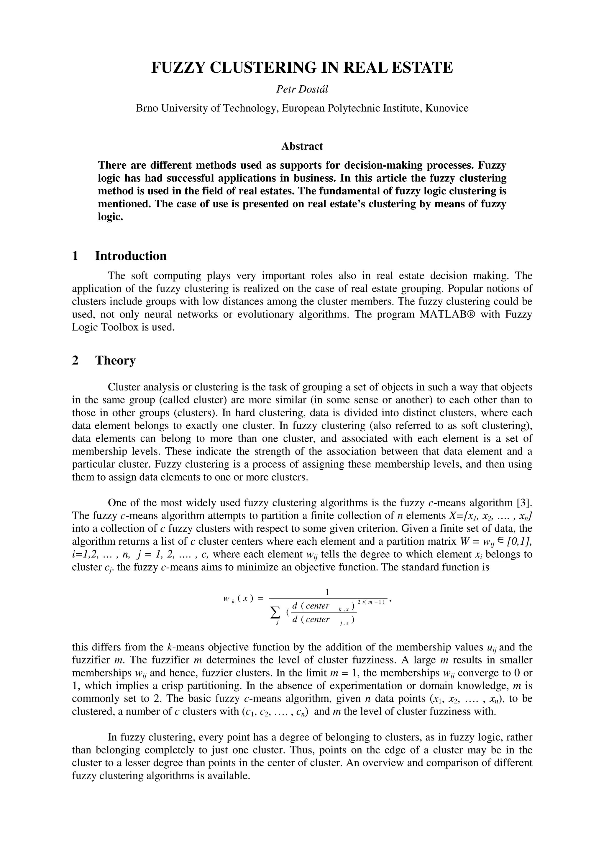 Fuzzy c means_realestate_application | PDF