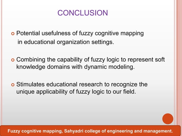 Fuzzy cognitive mapping .ppt new | PPT