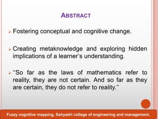 Fuzzy cognitive mapping .ppt new | PPT
