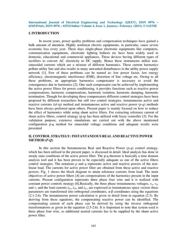 Fuzzy controller based current harmonics suppression using shunt active filter | PDF