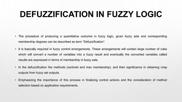 Fuzzy Controller Design Procedure System Ppt