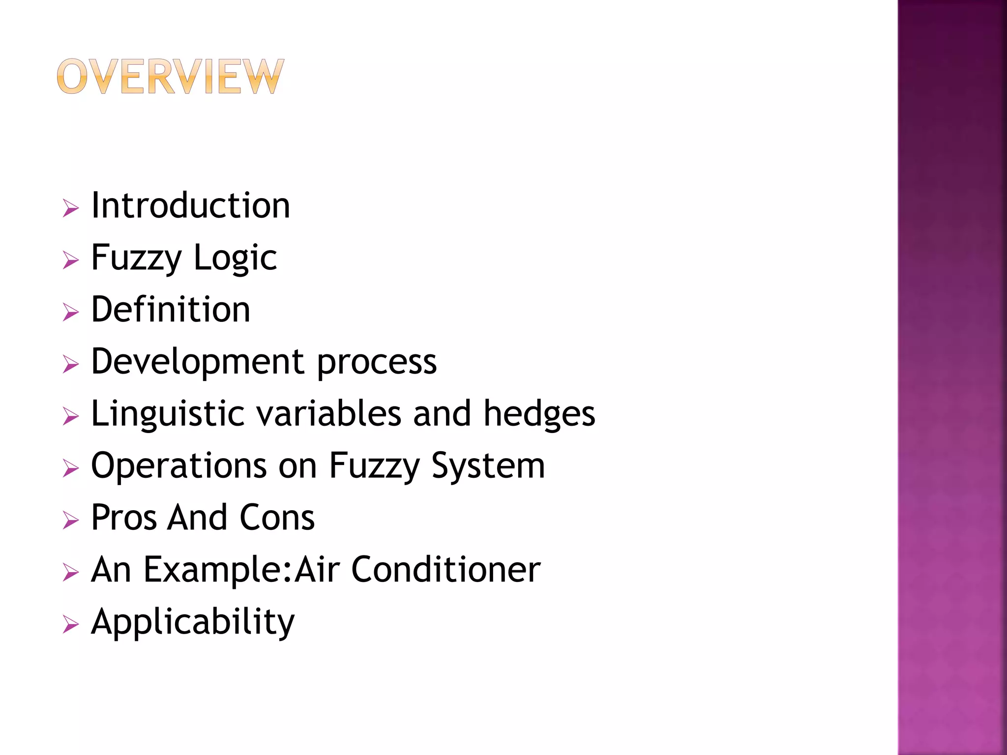 Fuzzy expert system | PPTX