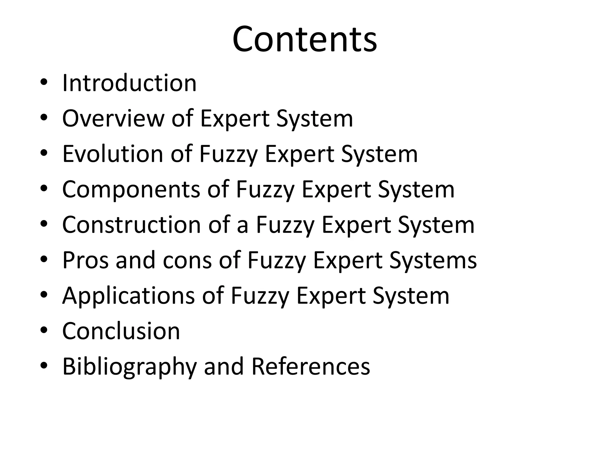 Fuzzy expert system | PPSX