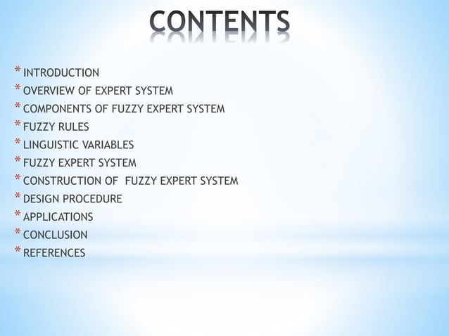 FUZZY EXPERT SYSTEM.pptx | Artificial Intelligence | Technology & Computing