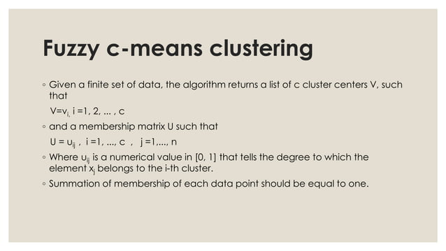 Fuzzy image processing- fuzzy C-mean clustering | PPTX