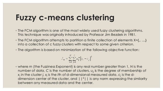 Fuzzy image processing- fuzzy C-mean clustering