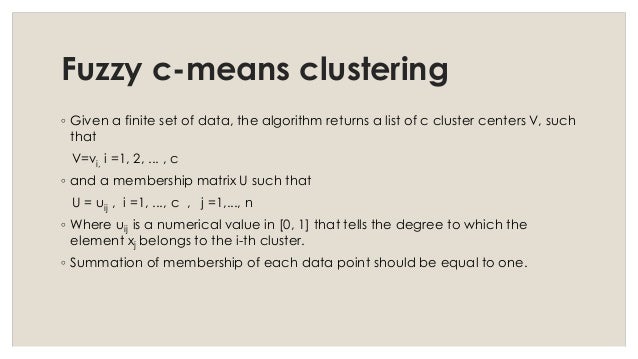 Fuzzy image processing- fuzzy C-mean clustering