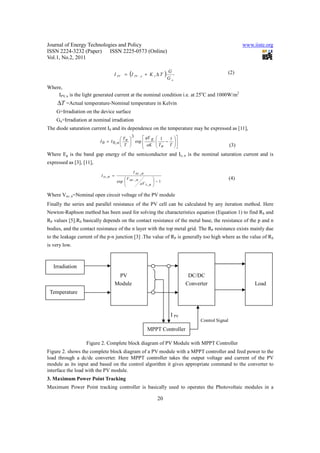 Fuzzy intelligent controller for the maximum power point tracking of a photovoltaic module at ...
