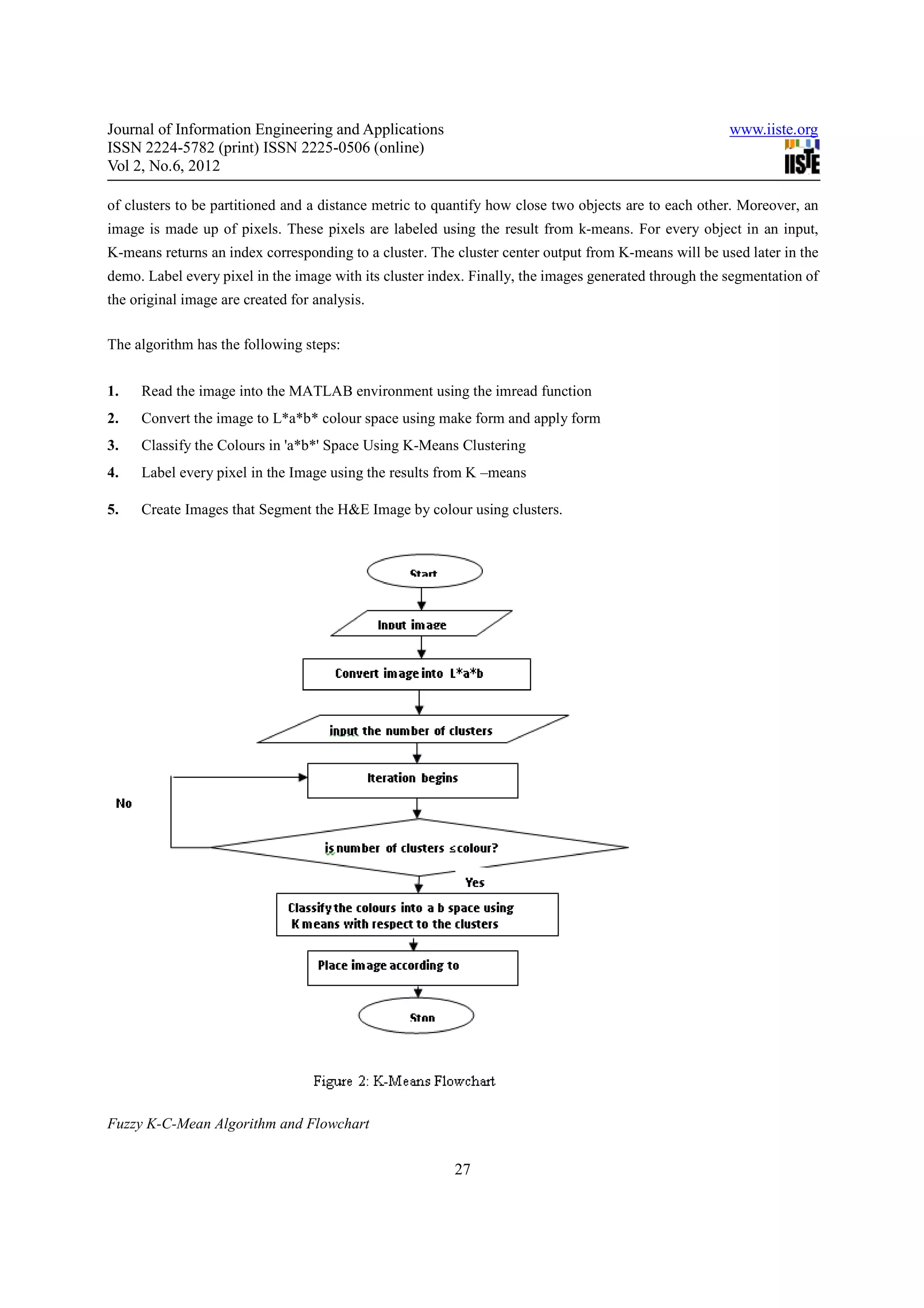 Fuzzy k c-means clustering algorithm for medical image | PDF