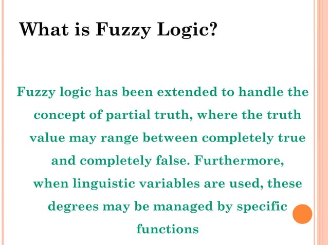 Fuzzy logic | PPT