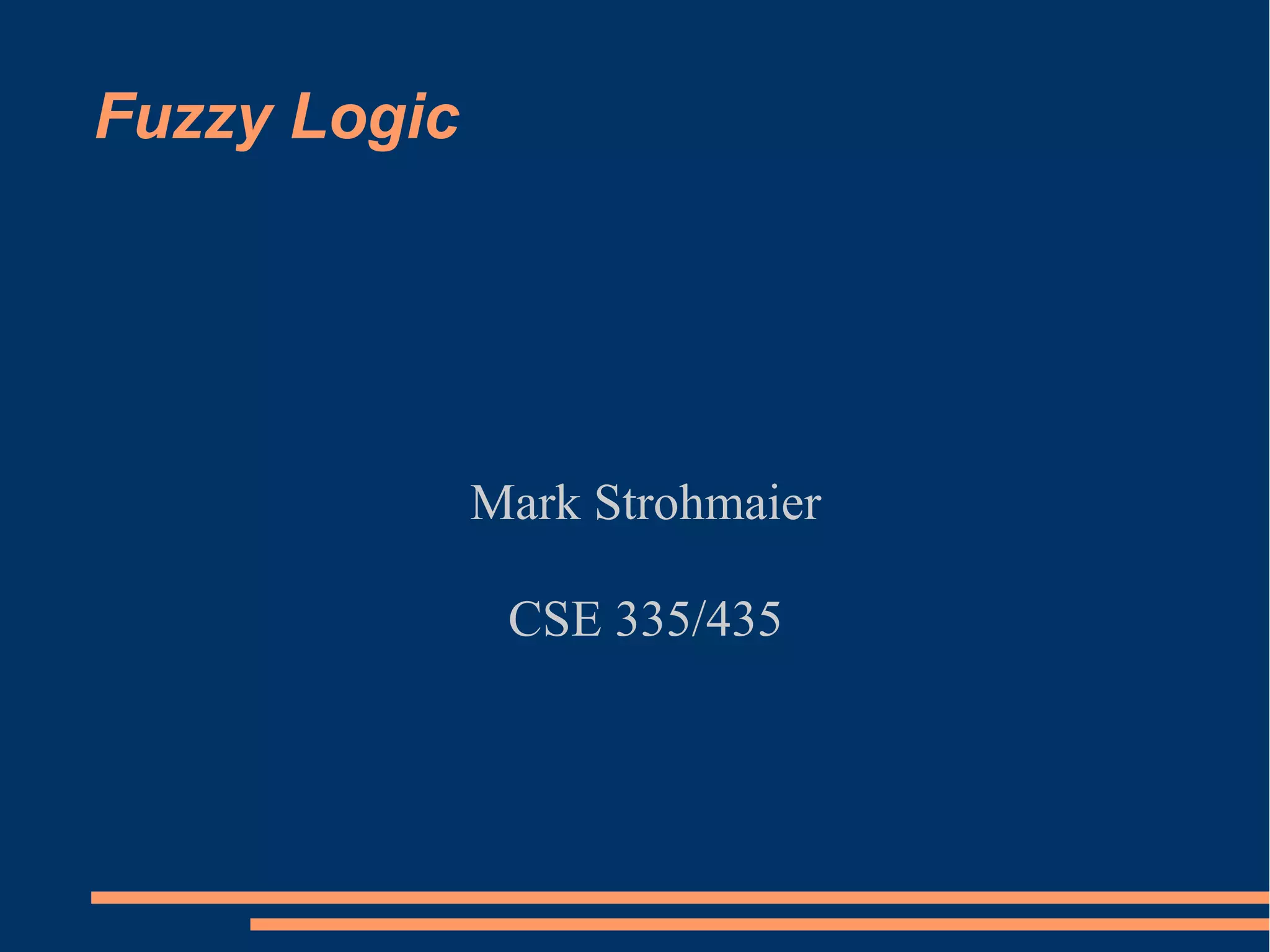Fuzzy Logic Ppt
