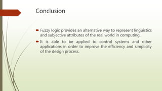 Fuzzy logic system | PPTX