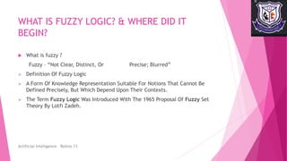 Fuzzy logic | PPTX