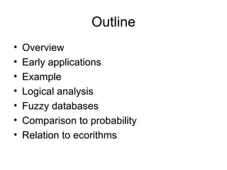 Fuzzy logic (1) | PPT | Databases | Computer Software and Applications