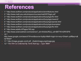 Fuzzy logic and its applications | PPTX