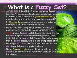 Fuzzy logic and its applications | PPTX