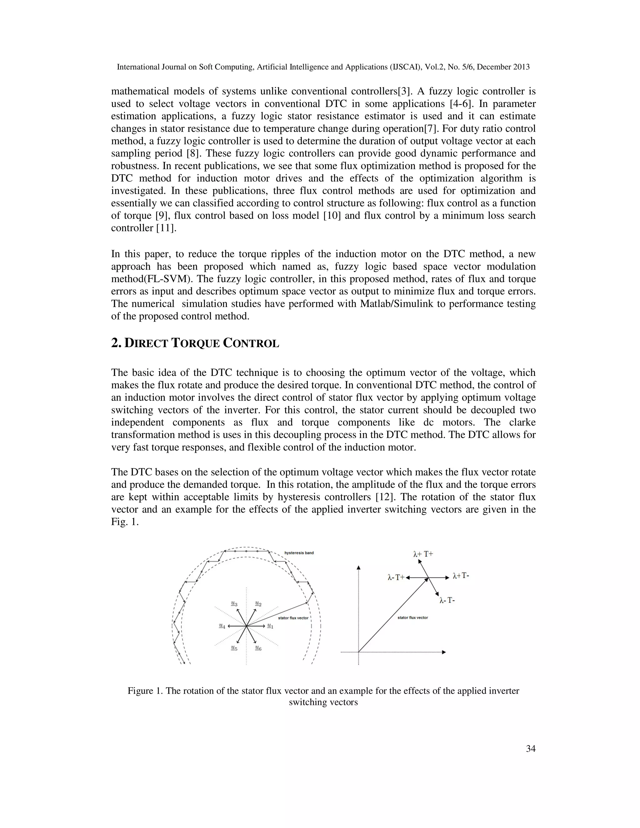Fuzzy Logic Based Direct Torque Control Of Induction Motor With Space