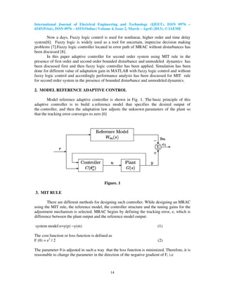 Fuzzy logic based mrac for a second order system | PDF