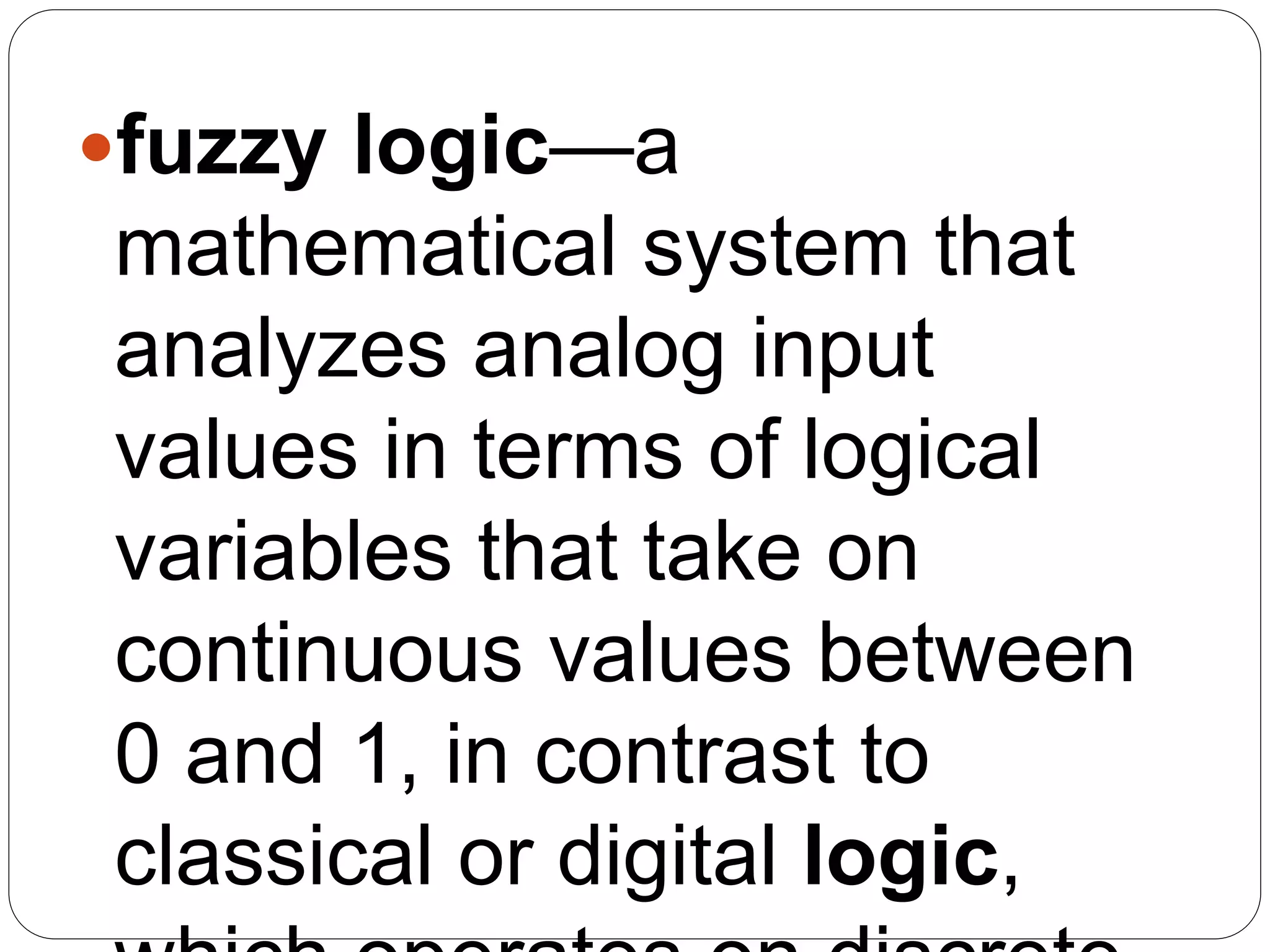 Fuzzy logic controller | PPTX