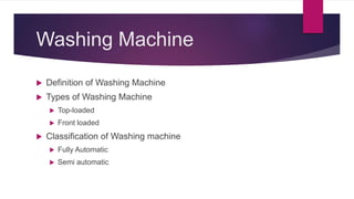 Fuzzy logic control of washing m achines | PPTX