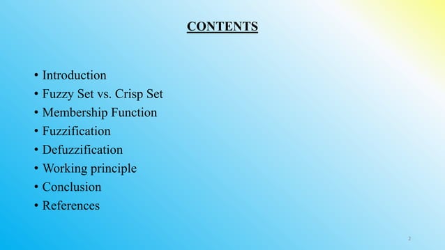 Fuzzy logic control system | PPTX