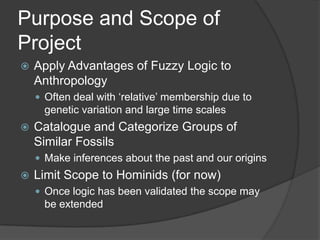 Fuzzy Logic Fossil Classification System | PPTX