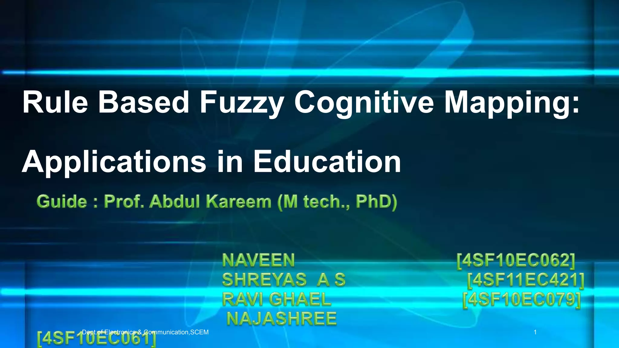 Fuzzy Cognitive Mapping Applications in Education | PPTX