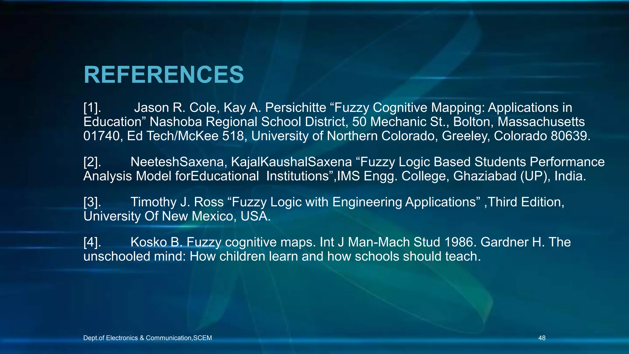 Fuzzy Cognitive Mapping Applications in Education | PPT