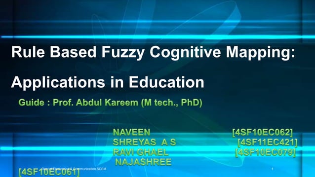 Fuzzy Cognitive Mapping Applications in Education | PPT | Free Download