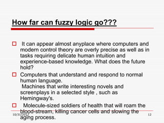 Fuzzy logic and neural networks | PPTX