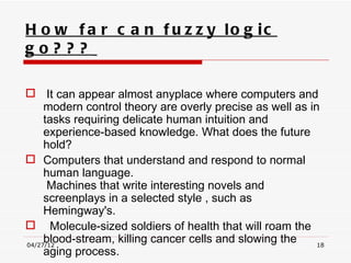 Fuzzy logic ppt | PPT