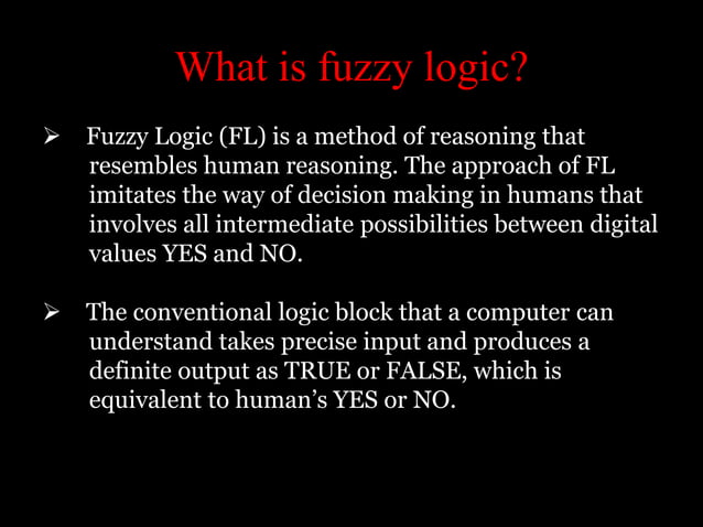Fuzzy logic ppt | PPT