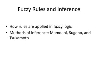 Fuzzy_Logic_Presentation outlines the presentation structure | PPT