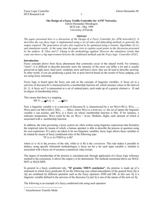 Fuzzy logic in ATM | PDF