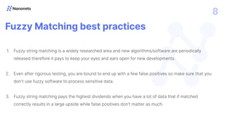 Fuzzy Matching or Fuzzy Logic Explained | PDF