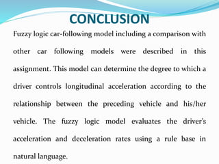 Fuzzy microscopic traffic model | PPTX