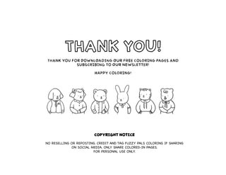 Fuzzy Pals. Cute colouring book with animals | PDF