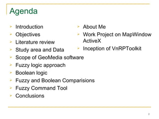 Fuzzy Logic Analysis using GeoMedia by Bhaskar Reddy Pulsani | PPT